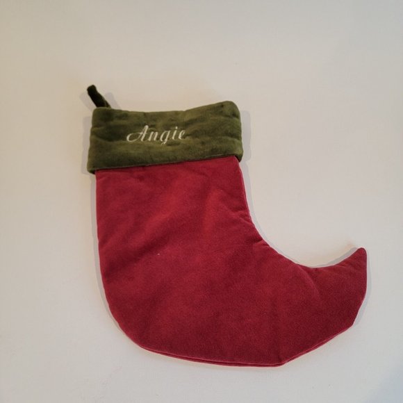 Pottery Barn | Holiday | Rare Pottery Barn Basic Velvet Stocking Small ...